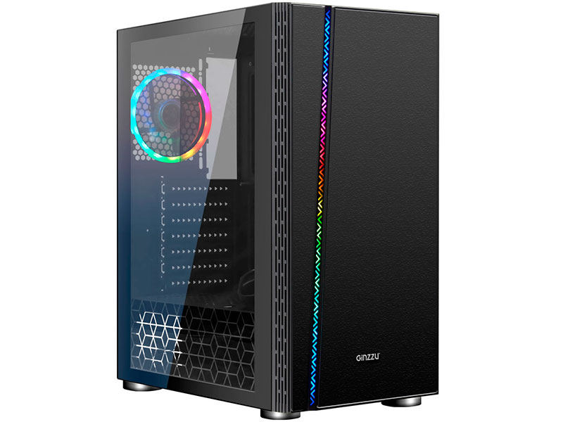Купить Корпус Ginzzu CL200 Black без БП с окном - цены, характеристики ...